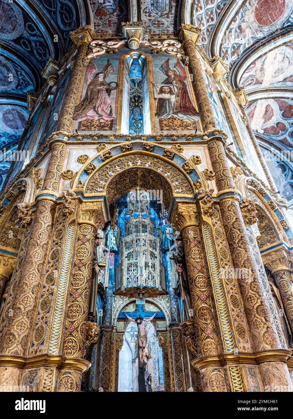 Interior view at the Charola of the Convent of Christ, magnificent ...