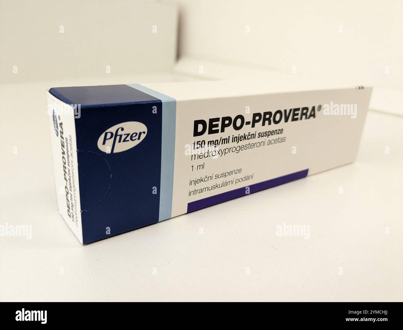 Prague,Czech Republic-January 26 2025: DEPO-PROVERA box of medication ...