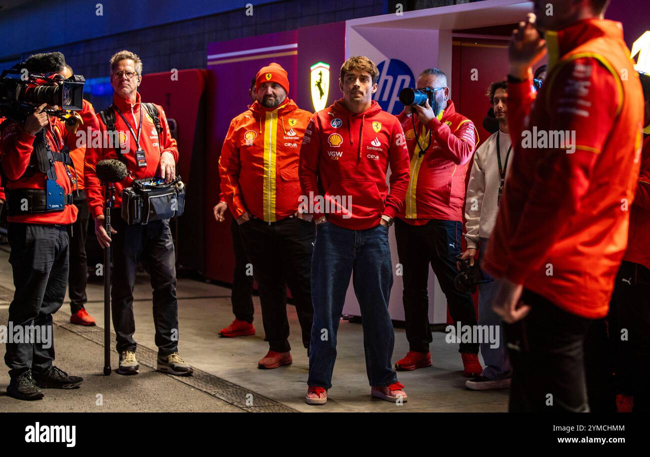 November 20 2024 Las Vegas NV, USA Scuderia Ferrari driver Charles ...
