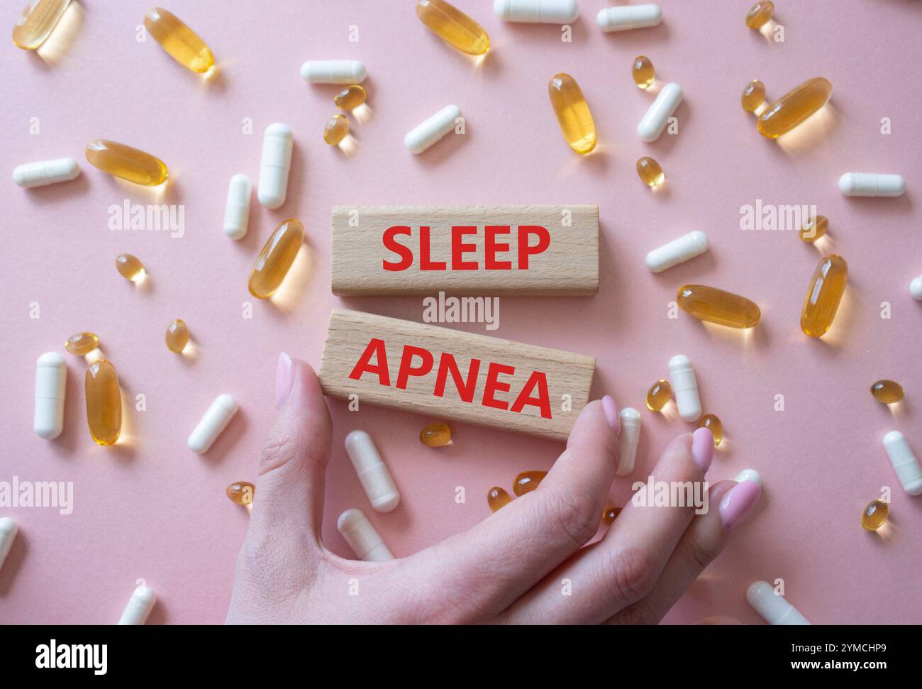 Sleep Apnea symbol. Concept word Sleep Apnea on wooden blocks ...