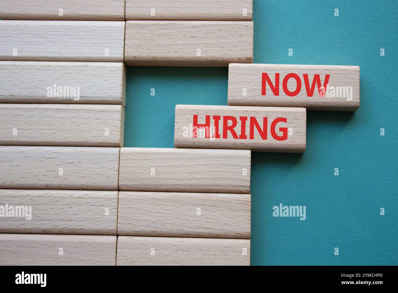 Now Hiring symbol. Concept word Now Hiring on wooden blocks. Beautiful ...