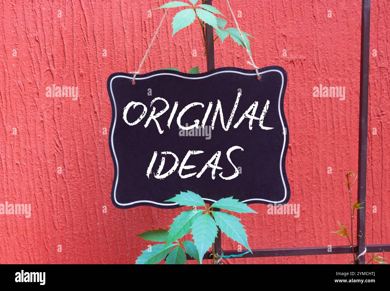 Original ideas symbol. Concept word Original ideas on black chalk ...