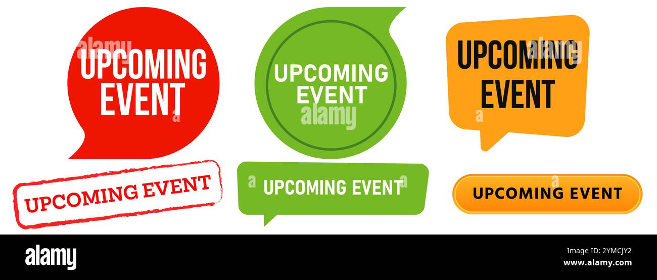 Upcoming event announcement information advertising product arrival ...