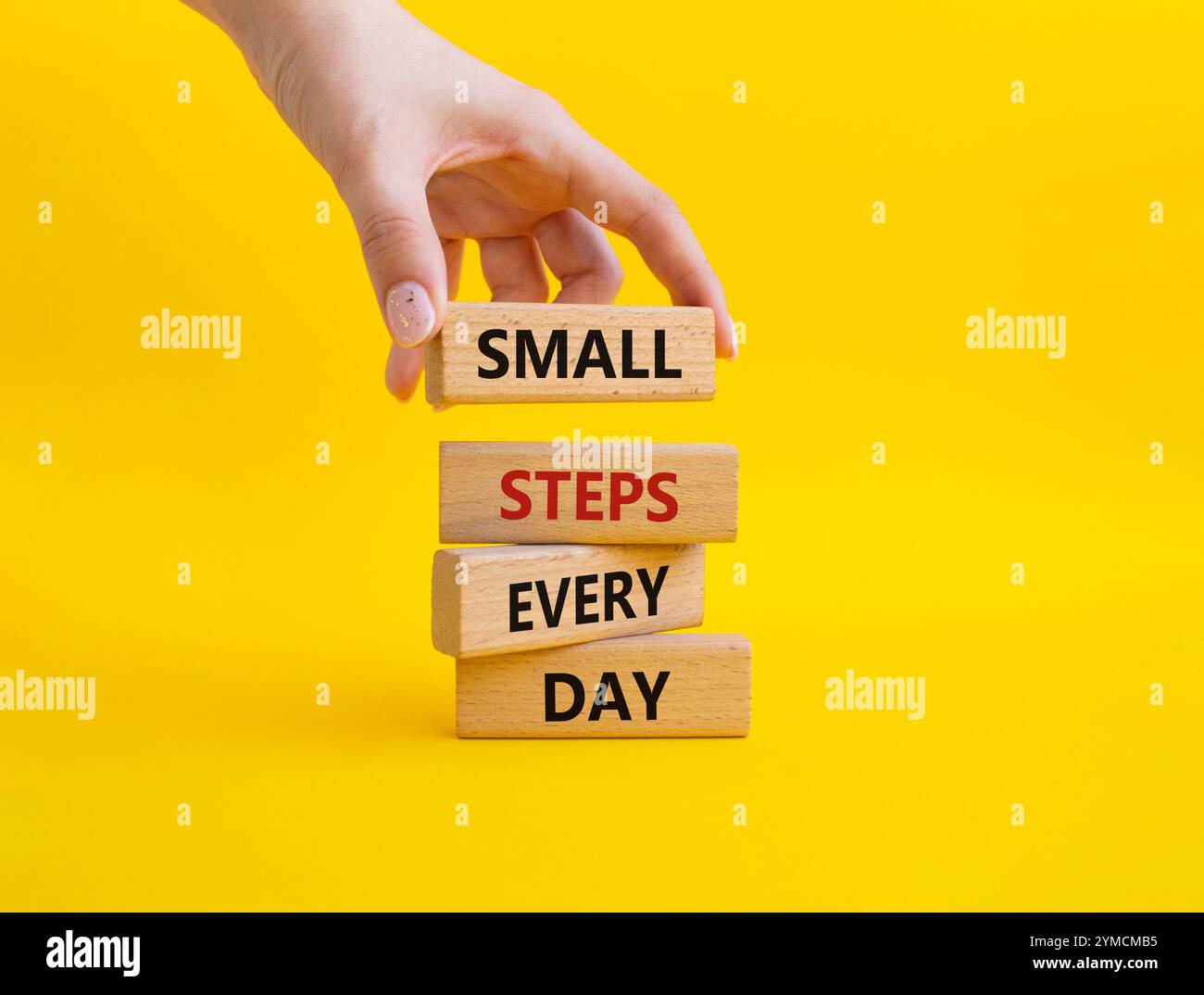 Small steps every day words hi-res stock photography and images - Alamy