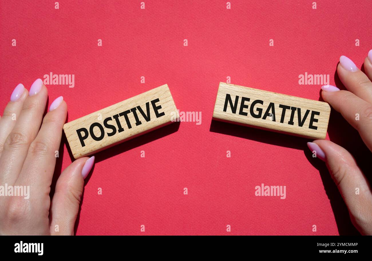 Positive or Negative symbol. Concept word Positive or Negative on ...