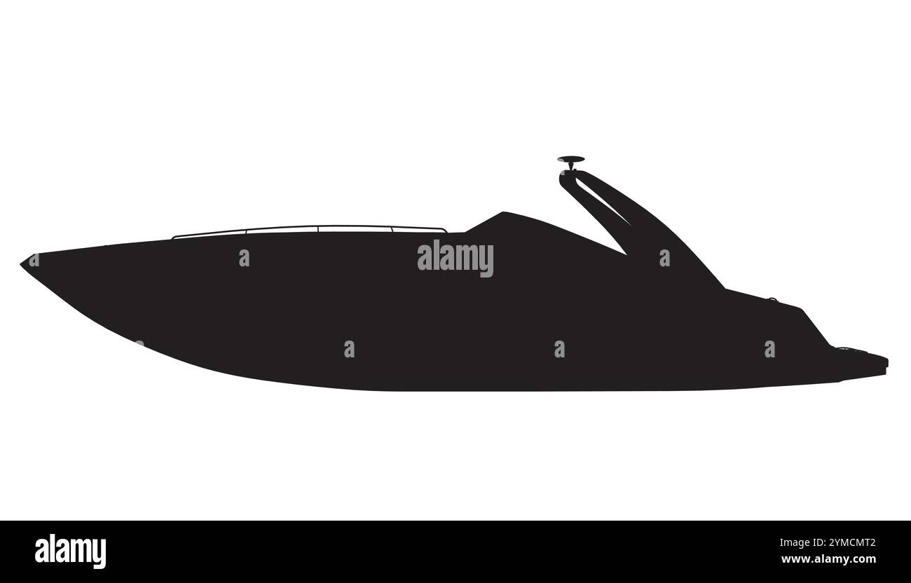 Black luxury speedboat Stock Vector Images - Alamy