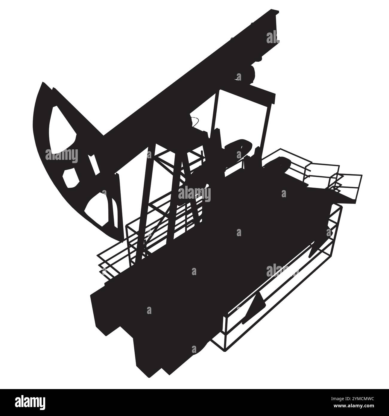 Oil pump icon silhouette. Oil pump symbol. Vector illustration ...