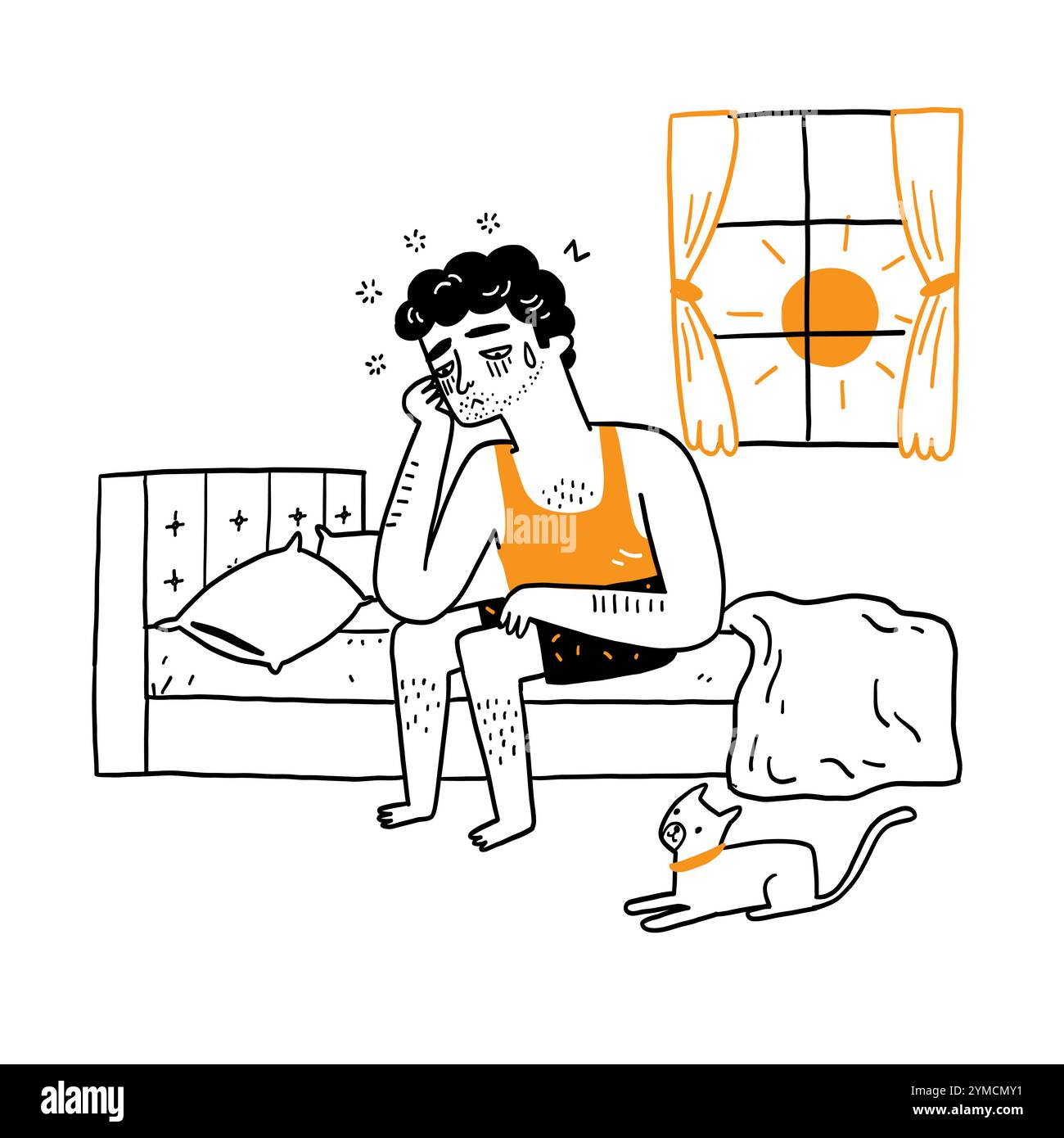 Man has sleep problems, congenital disease, insomnia, not refreshed in ...