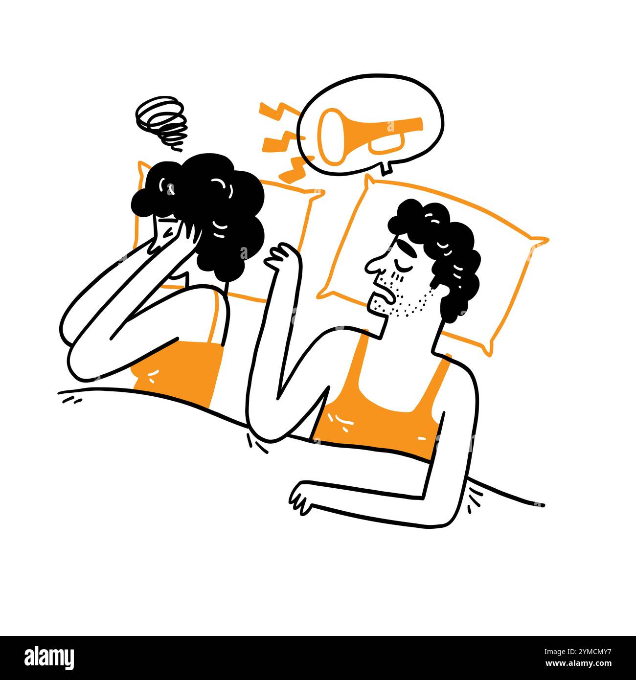 Man sleeping in bed, snoring man.Obstructive sleep apnea therapy. Cpap ... Man sleeping in bed, snoring man.Obstructive sleep apnea therapy. Cpap ...