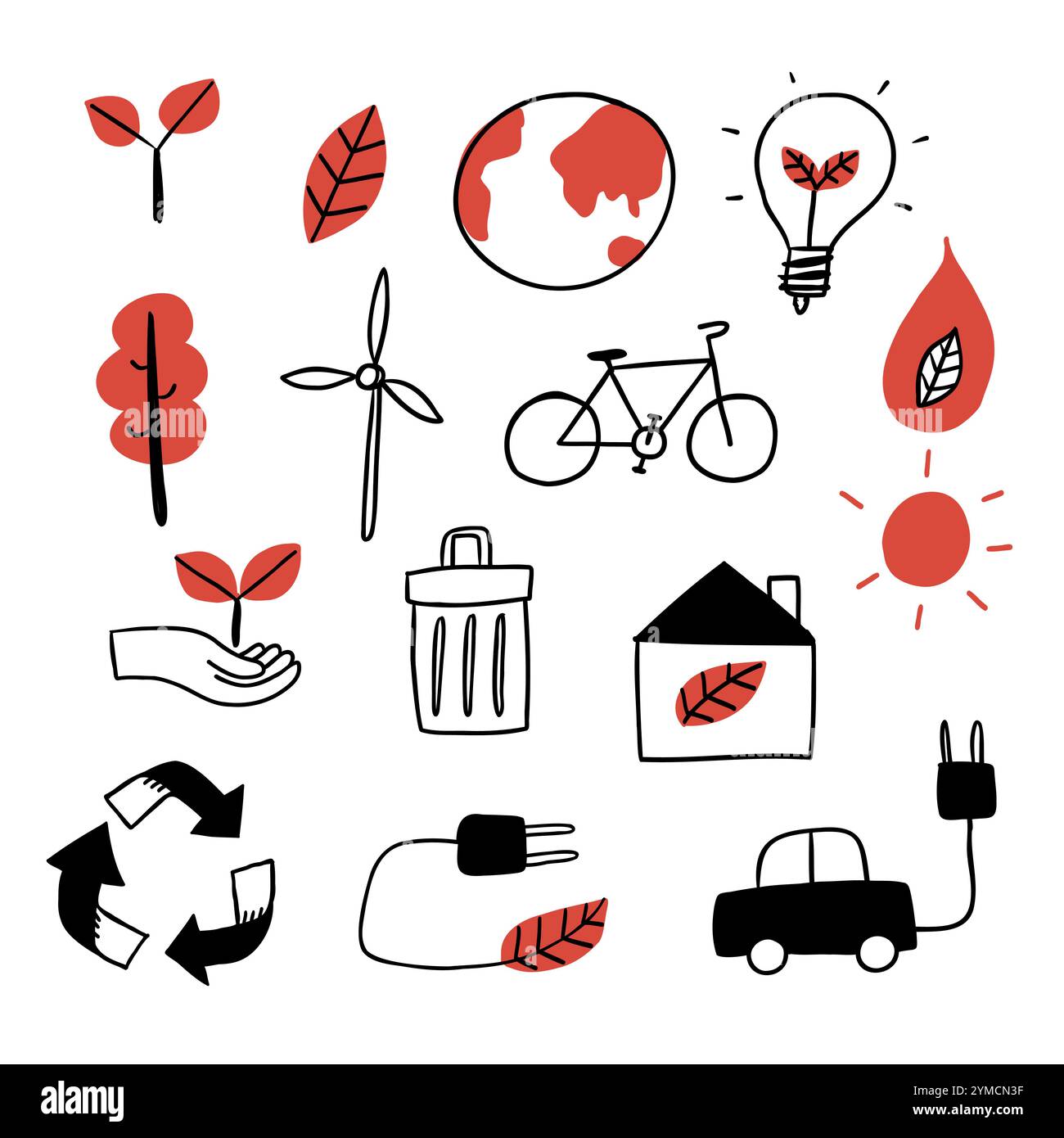 Eco icon set. eco friendly, ecology, green technology and environment ...