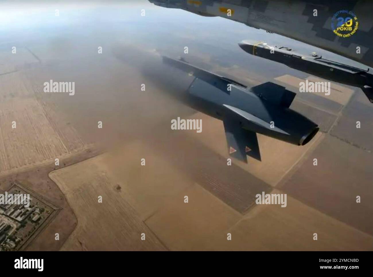 STORM SHADOW missile being released from a modified Su-24 fighter of ...