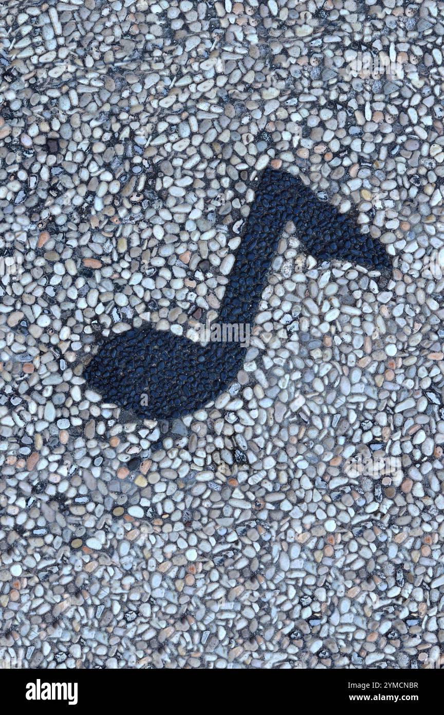 symbol of musical notes on the rock floor Stock Photo - Alamy