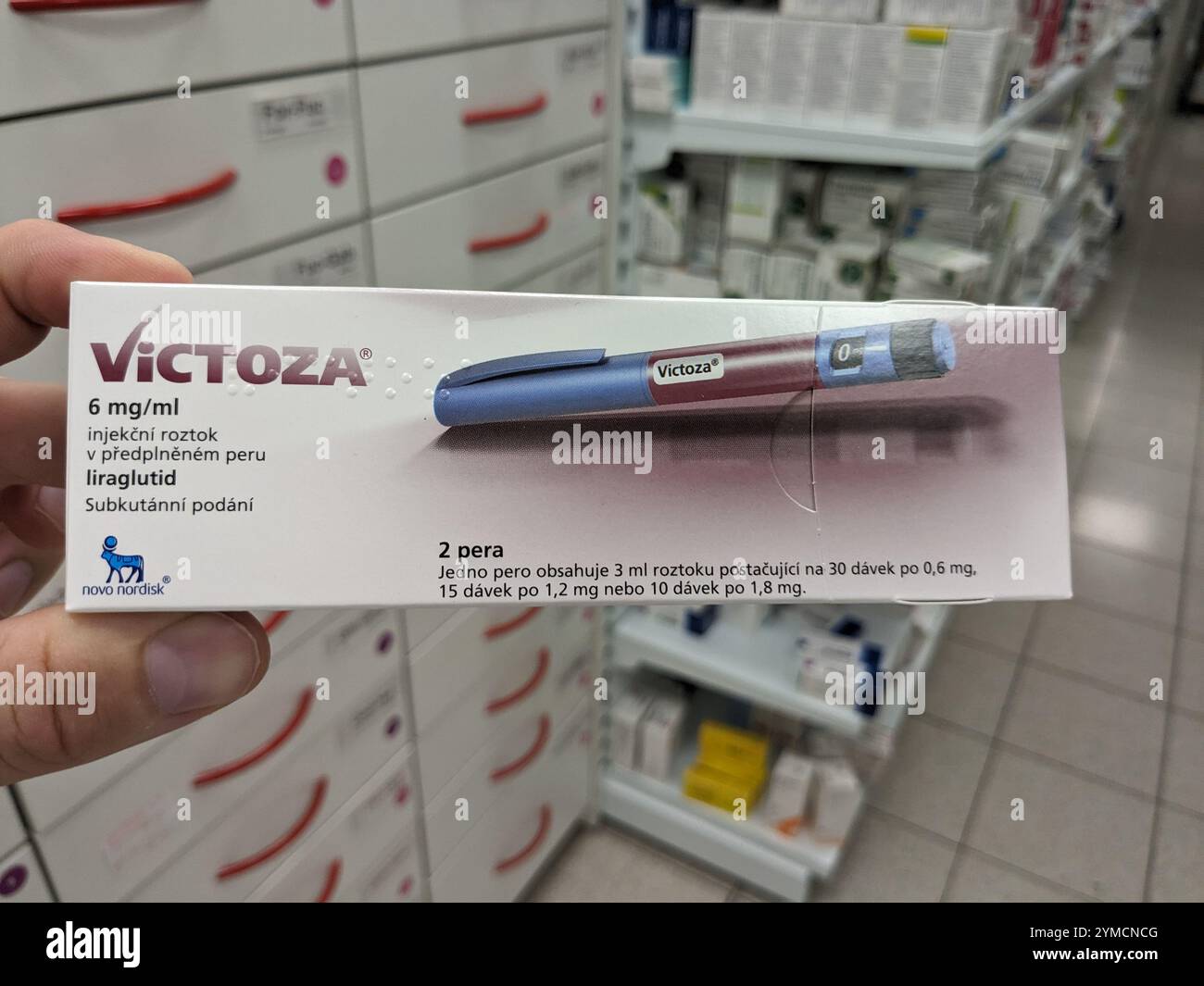 Prague,Czech republic-January4 2024:VICTOZA medication with Liraglutide ...