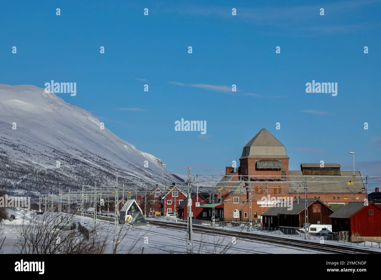 Kiruna, Norrbotten, Sweden. 8th Apr, 2021. Abisko station in Swedish ...