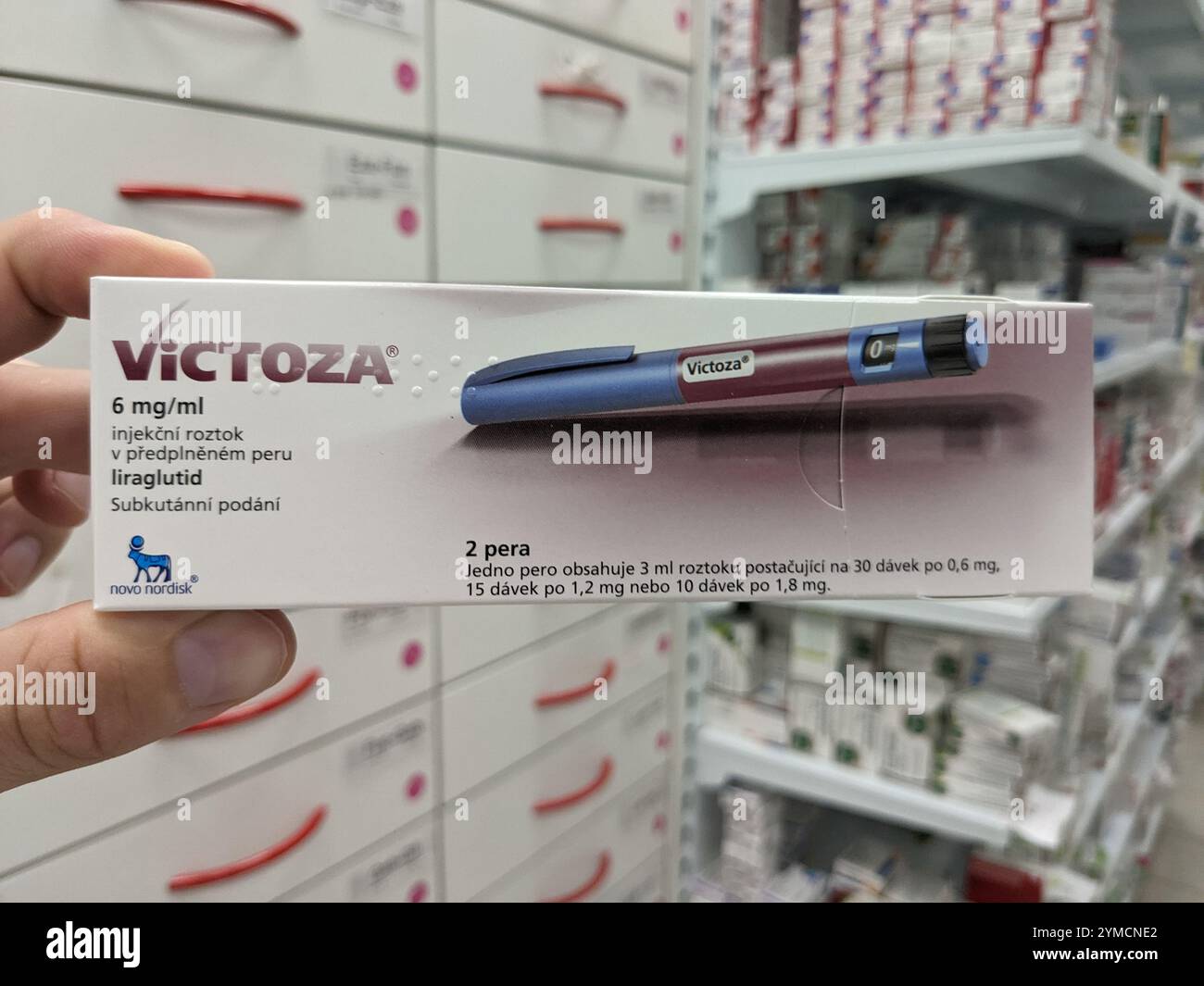 Prague,Czech republic-January4 2024:VICTOZA medication with Liraglutide ...