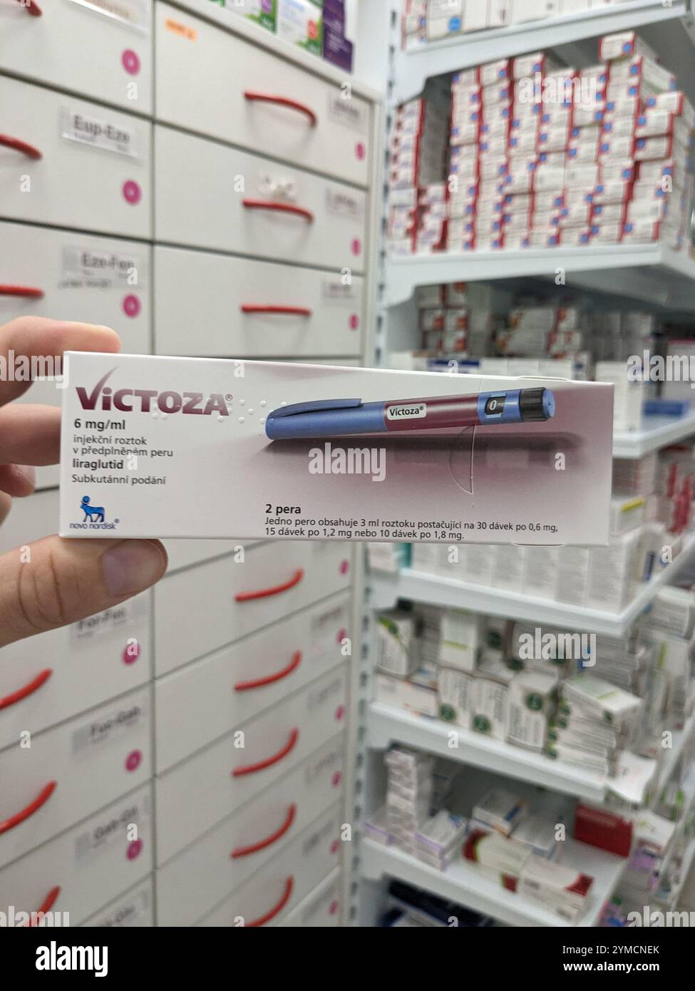 Prague,Czech republic-January4 2024:VICTOZA medication with Liraglutide ...