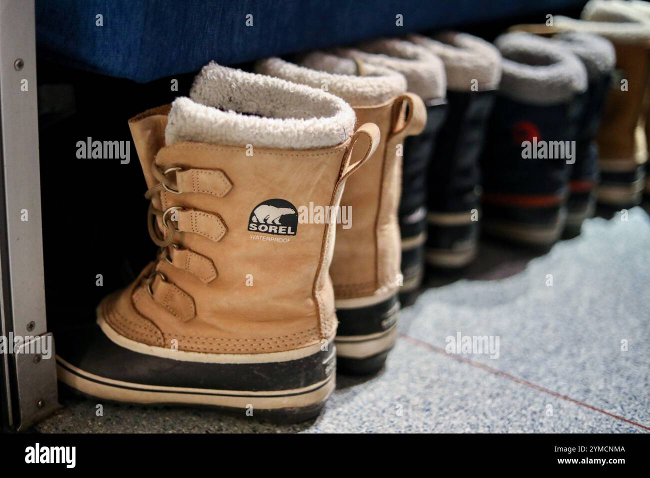 Kiruna, Norrbotten, Sweden. 3rd Apr, 2021. Passengers lined up their ...