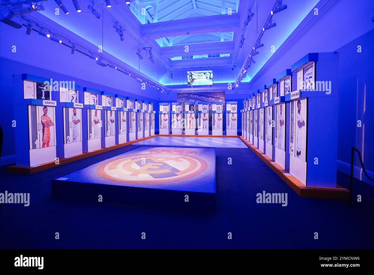 London, UK. 21 November 2024 Real Madrid's first team locker room from ...