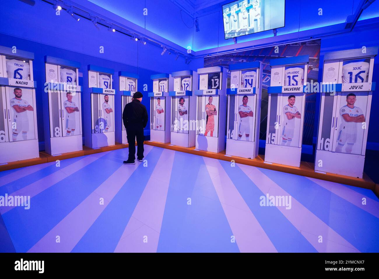 London, UK. 21 November 2024 f Real Madrid's first team locker room ...