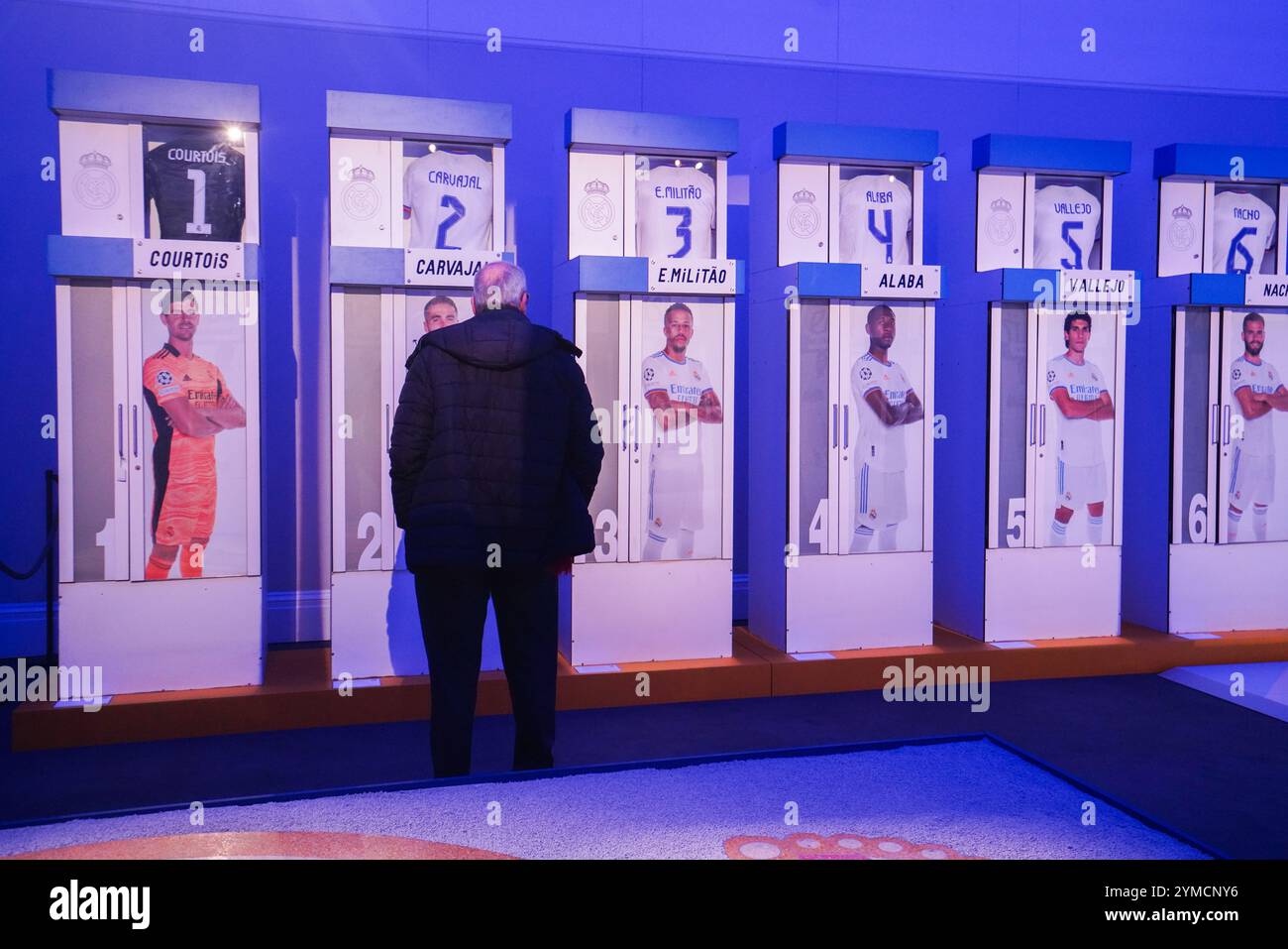 London, UK. 21 November 2024 Real Madrid's first team locker room from ...