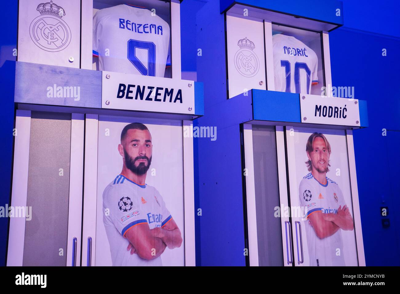 London, UK. 21 November 2024 f Real Madrid's first team locker room ...