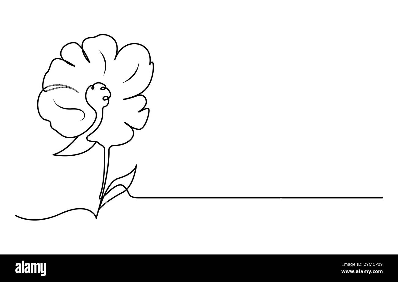 Poppy, Remembrance Day or Veterans Day Continuous Line Drawing Stock ...