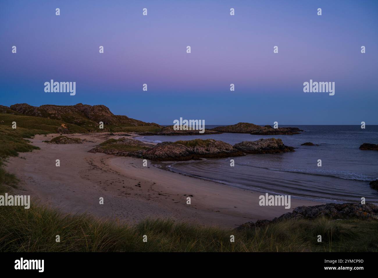 Dawn at Red Rocks beach (Eilean Bhuigistile) on west coast of Isle of ...