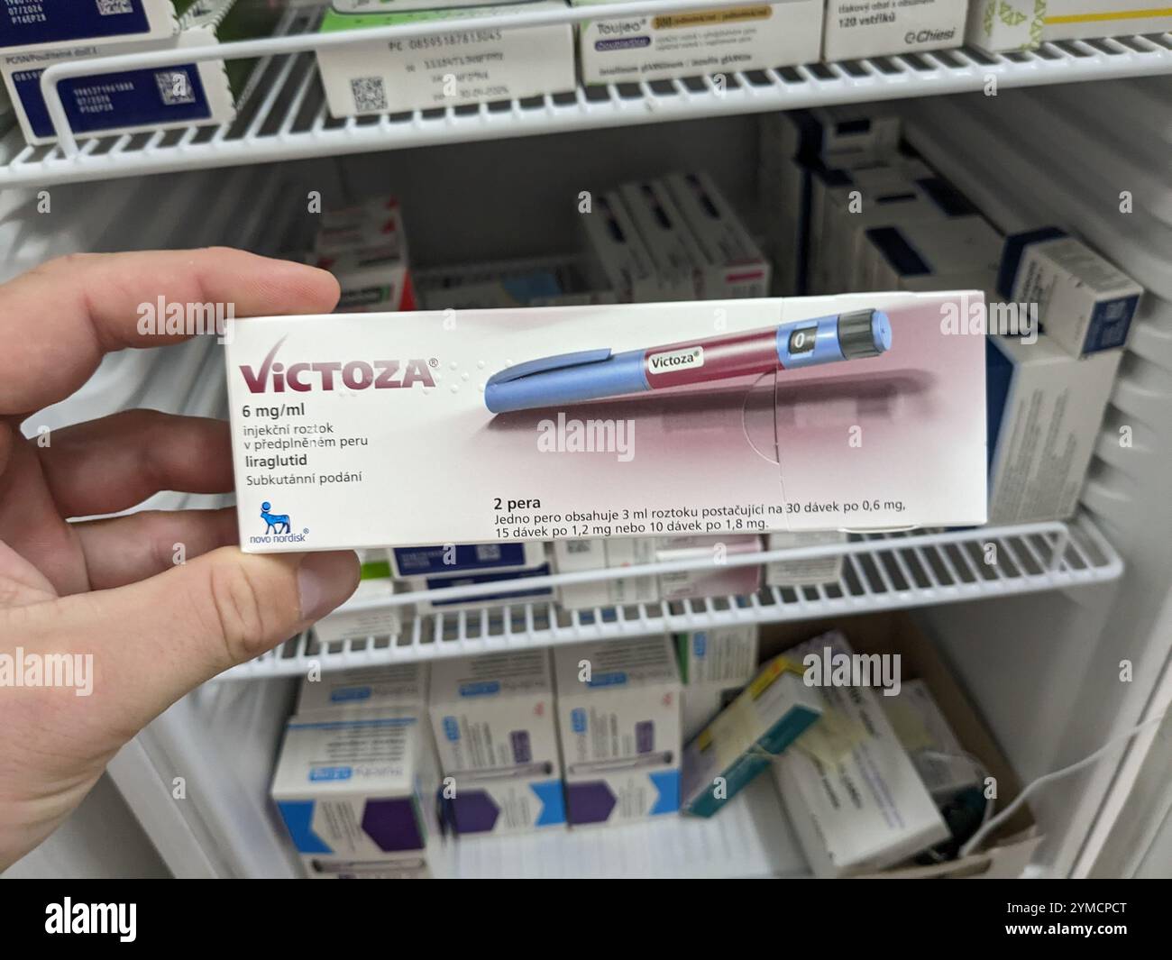 Prague,Czech republic-January4 2024:VICTOZA medication with Liraglutide ...