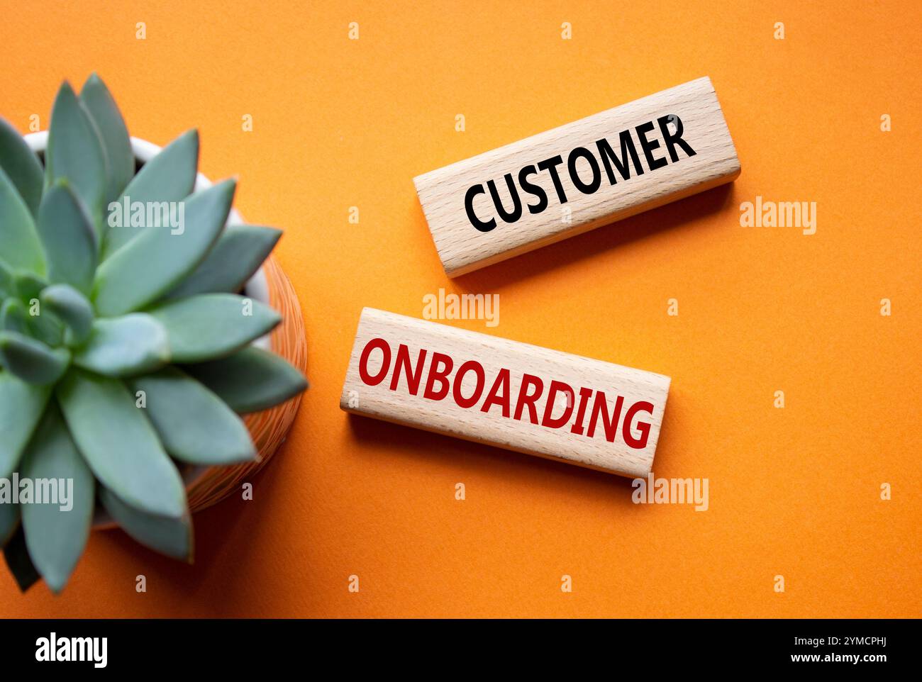 Customer Onboarding symbol. Concept word Customer Onboarding on wooden ...