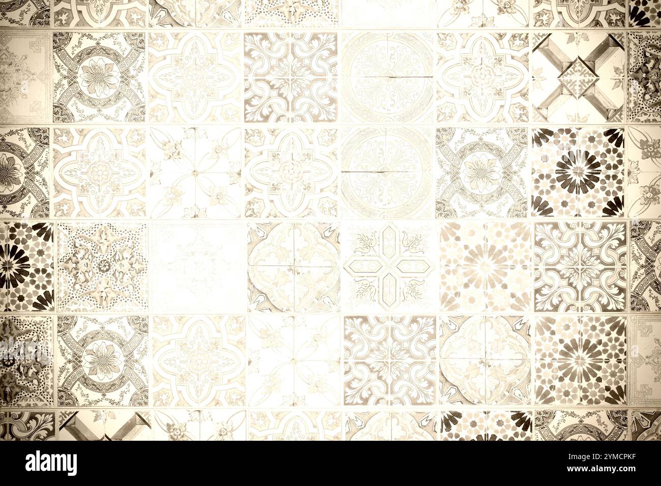 A Beautiful Vintage Tile Pattern Background That Brings Timeless Charm ...