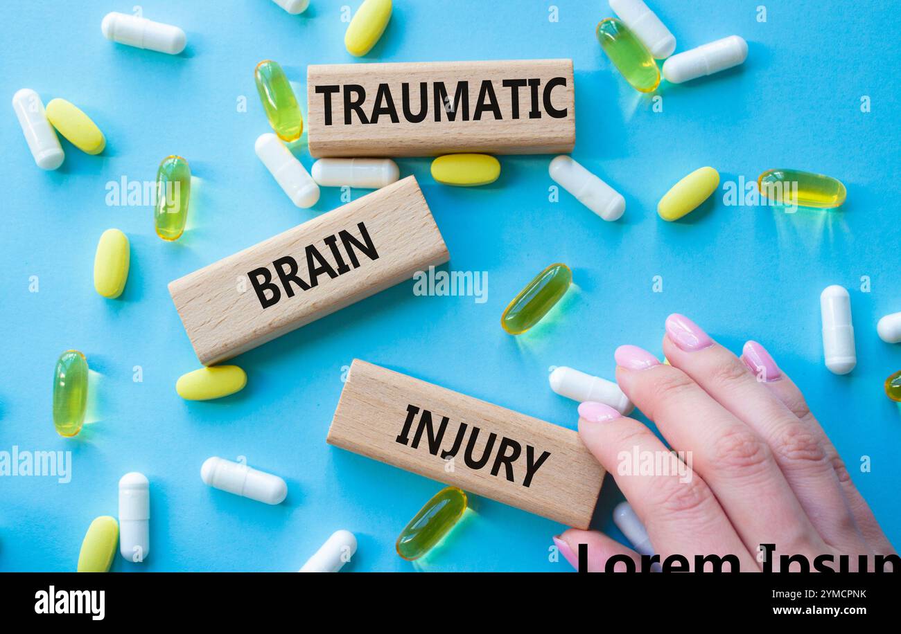 Traumatic Brain Injury symbol. Concept words Traumatic Brain Injury on ...