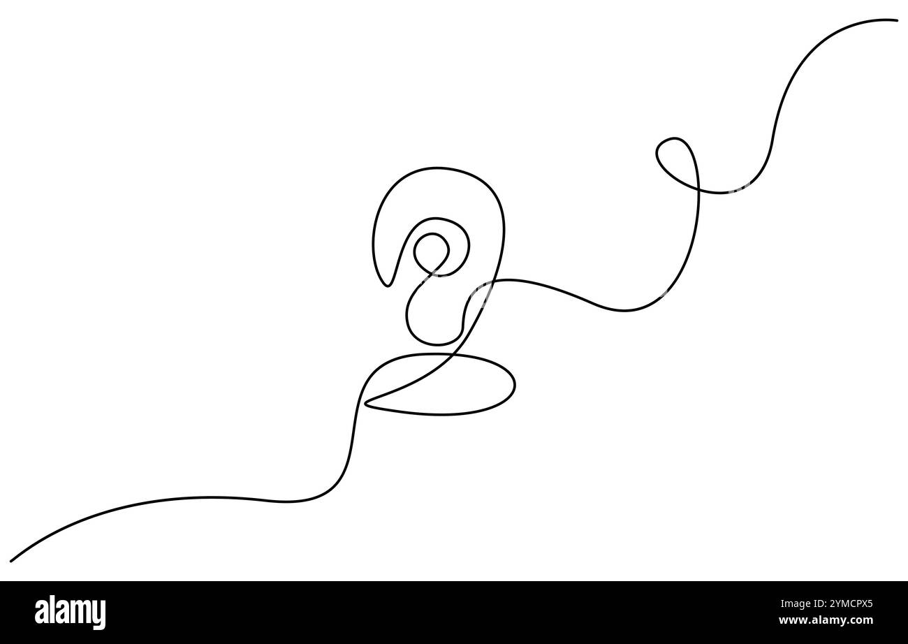 continuous one line google map point route directions and location ...