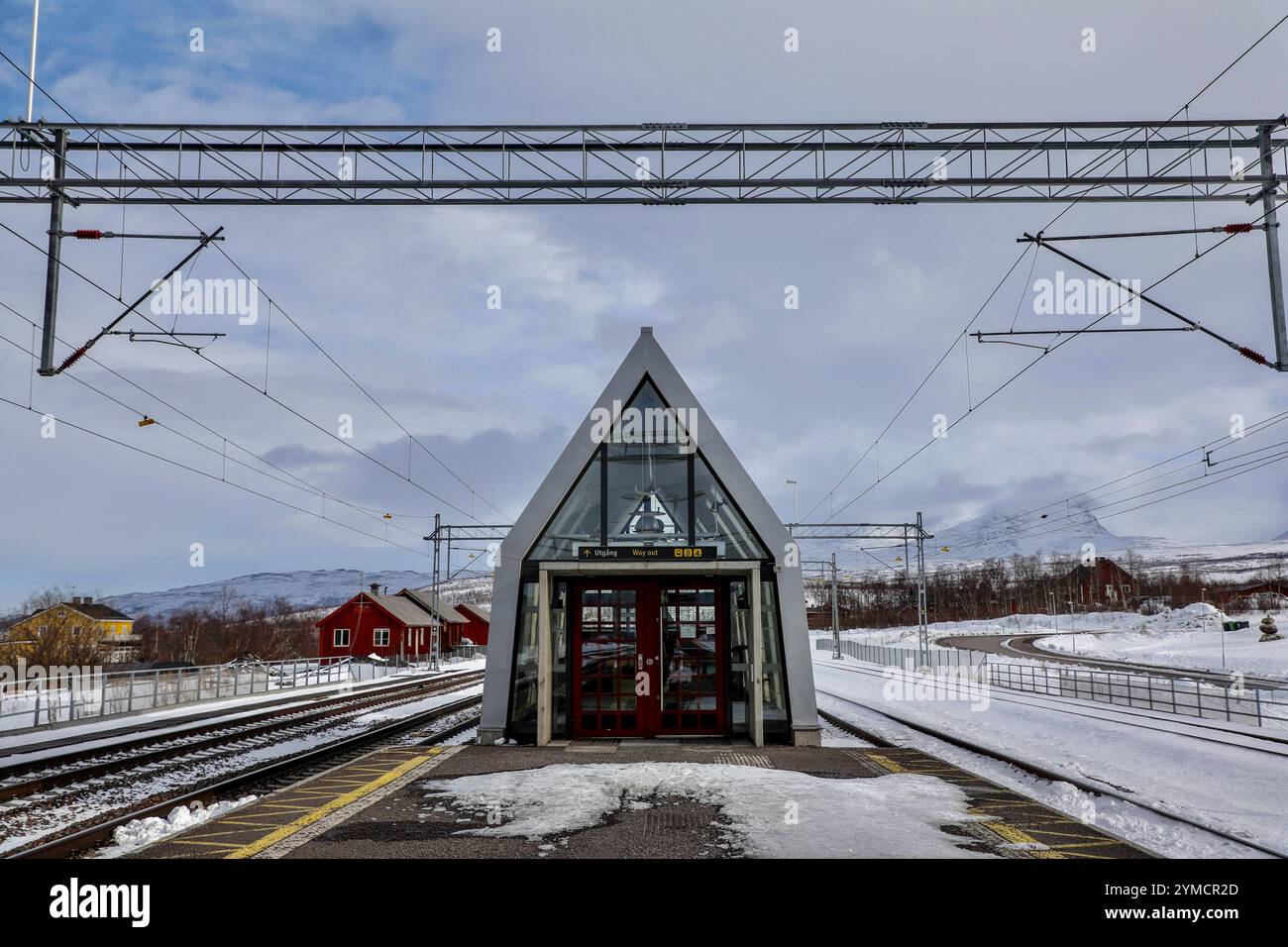 Kiruna, Norrbotten, Sweden. 7th Apr, 2021. Abisko station in Swedish ...