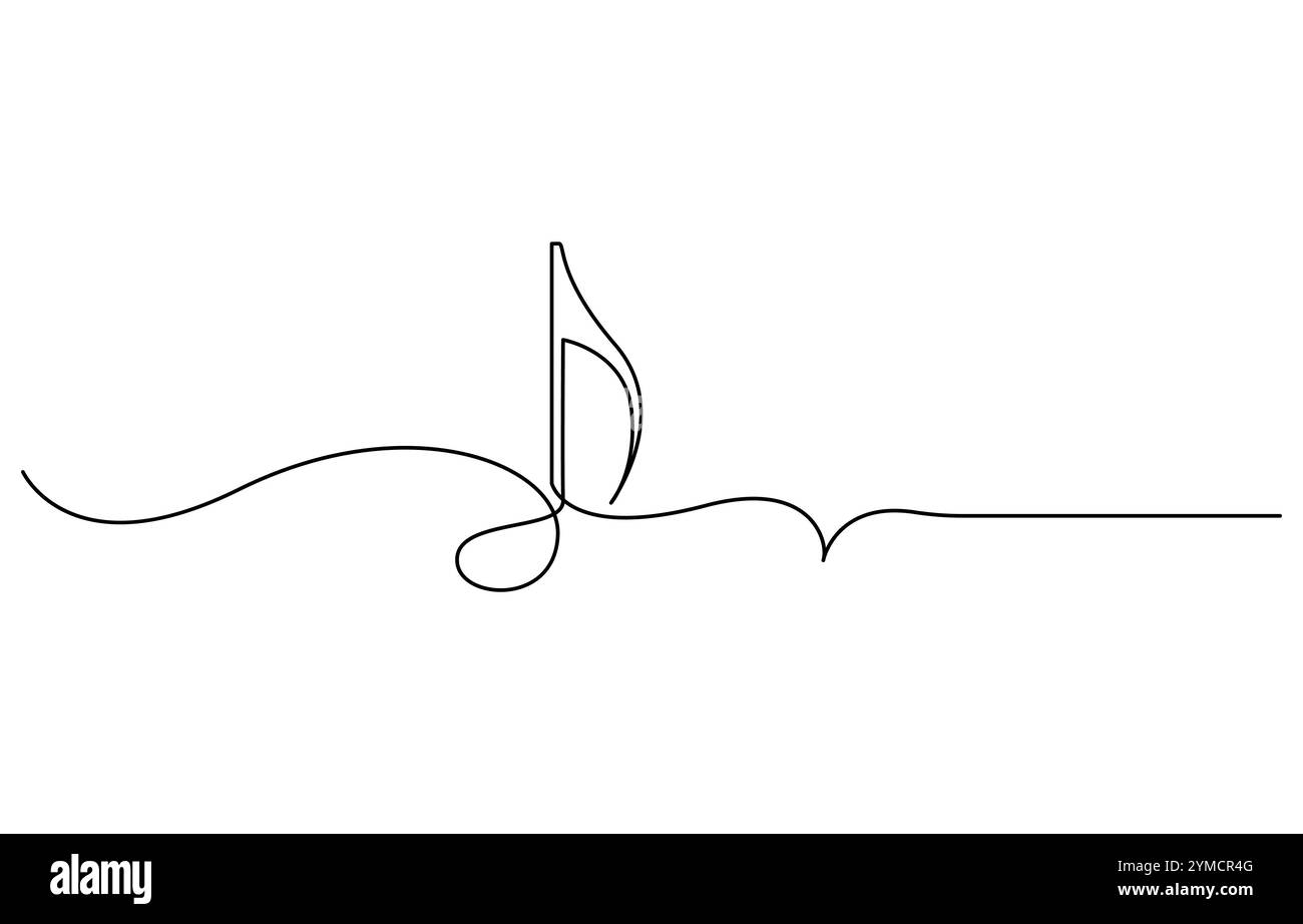 One line music key Cut Out Stock Images & Pictures - Alamy