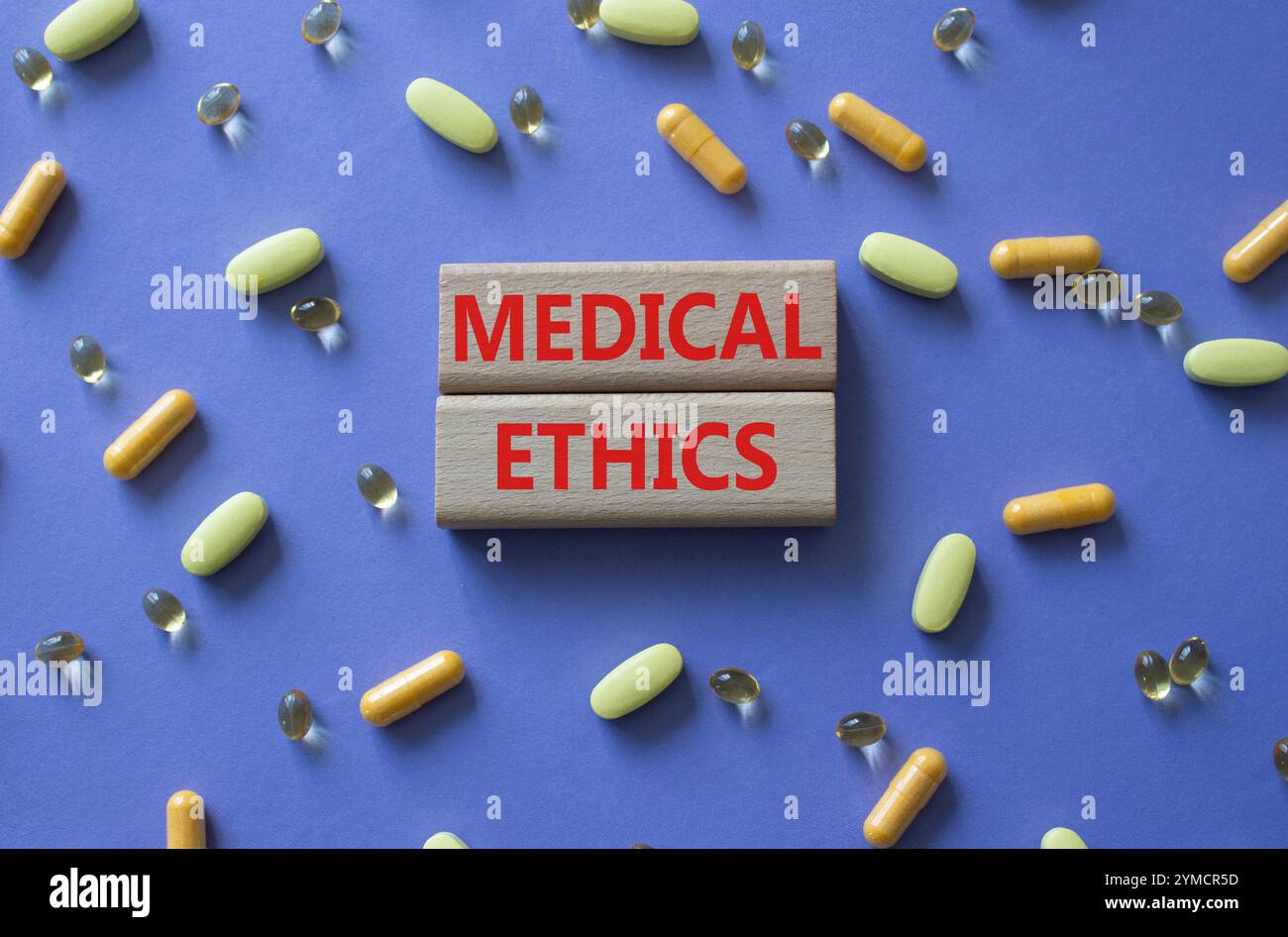 Medical Ethics symbol. Concept word Medical Ethics on wooden blocks ...