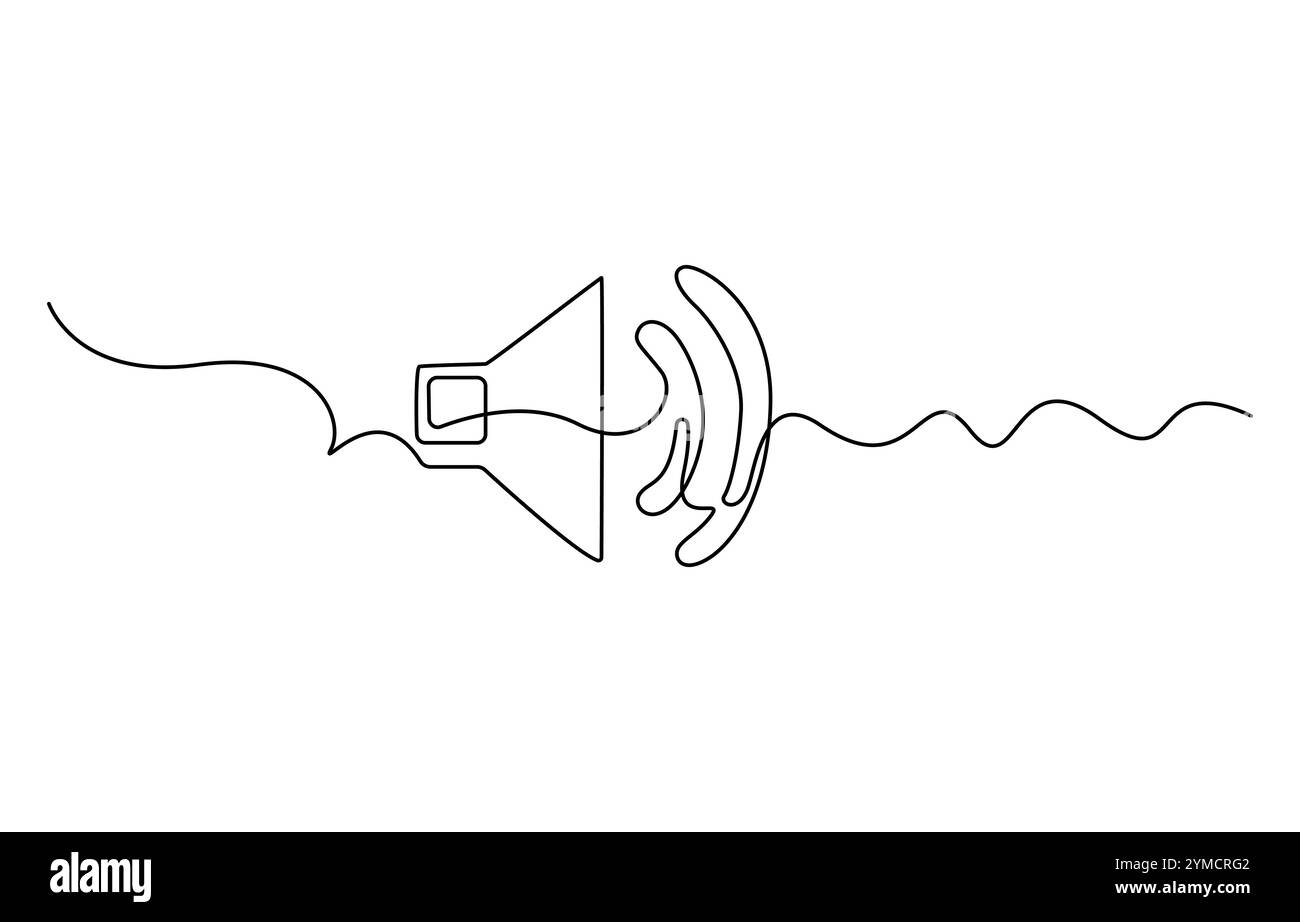 Music note continuous one Cut Out Stock Images & Pictures - Alamy