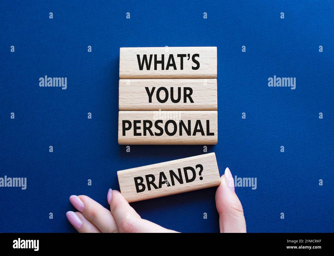 Personal Brand symbol. Wooden blocks with words What is your personal ...