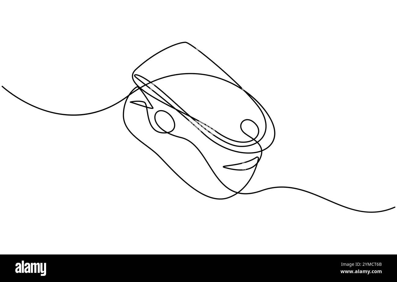 Continuous one line art drawing pulse oximeter on finger. Digital ...
