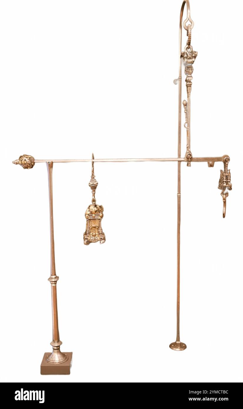 antique spanish coin scale artisan relic isolated on white background ...