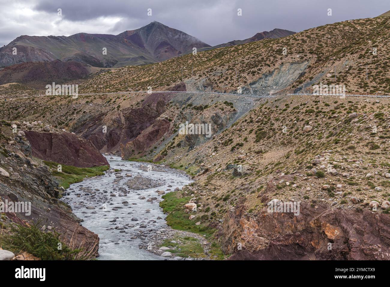 The gorge and the river in it on the third day of kora around mount ...