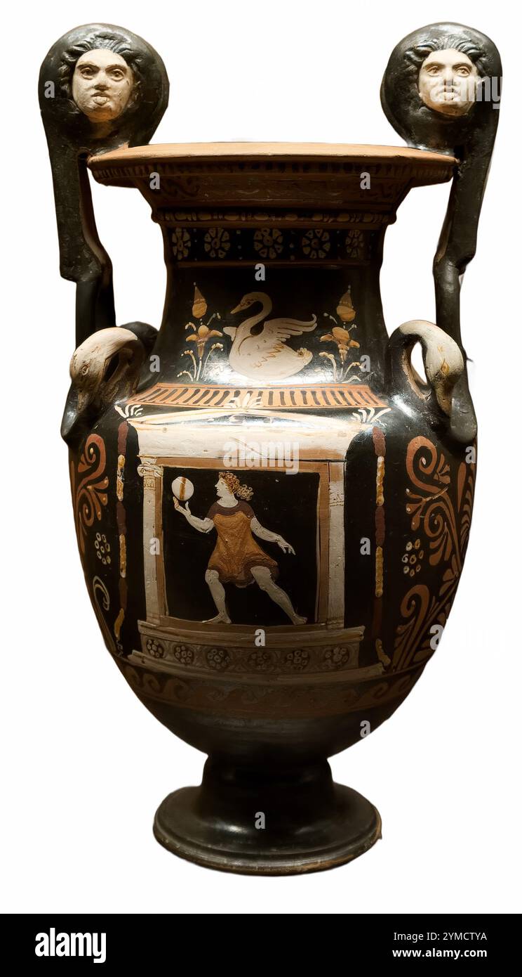 ancient Greek pottery made of clay in black and brown colors Stock ...