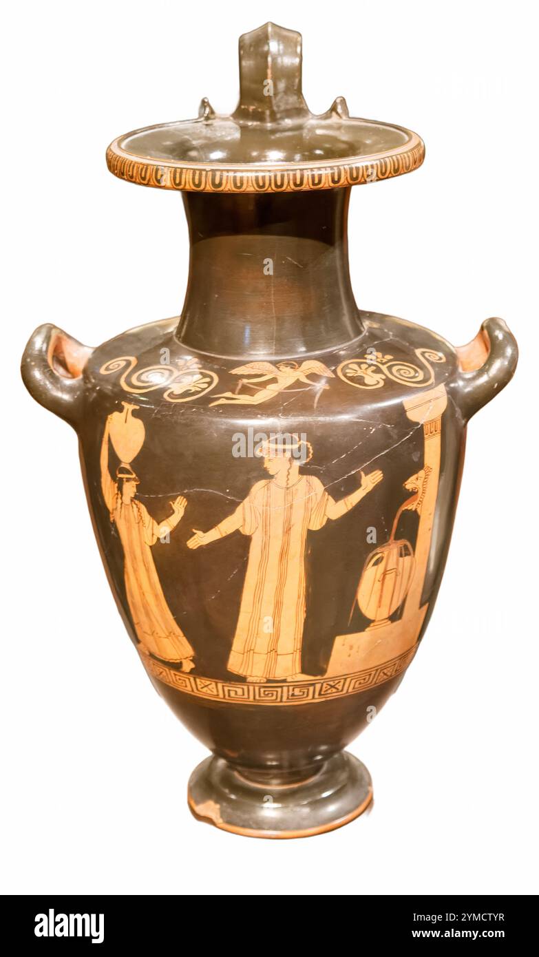 ancient Greek pottery made of clay in black and brown colors Stock ...