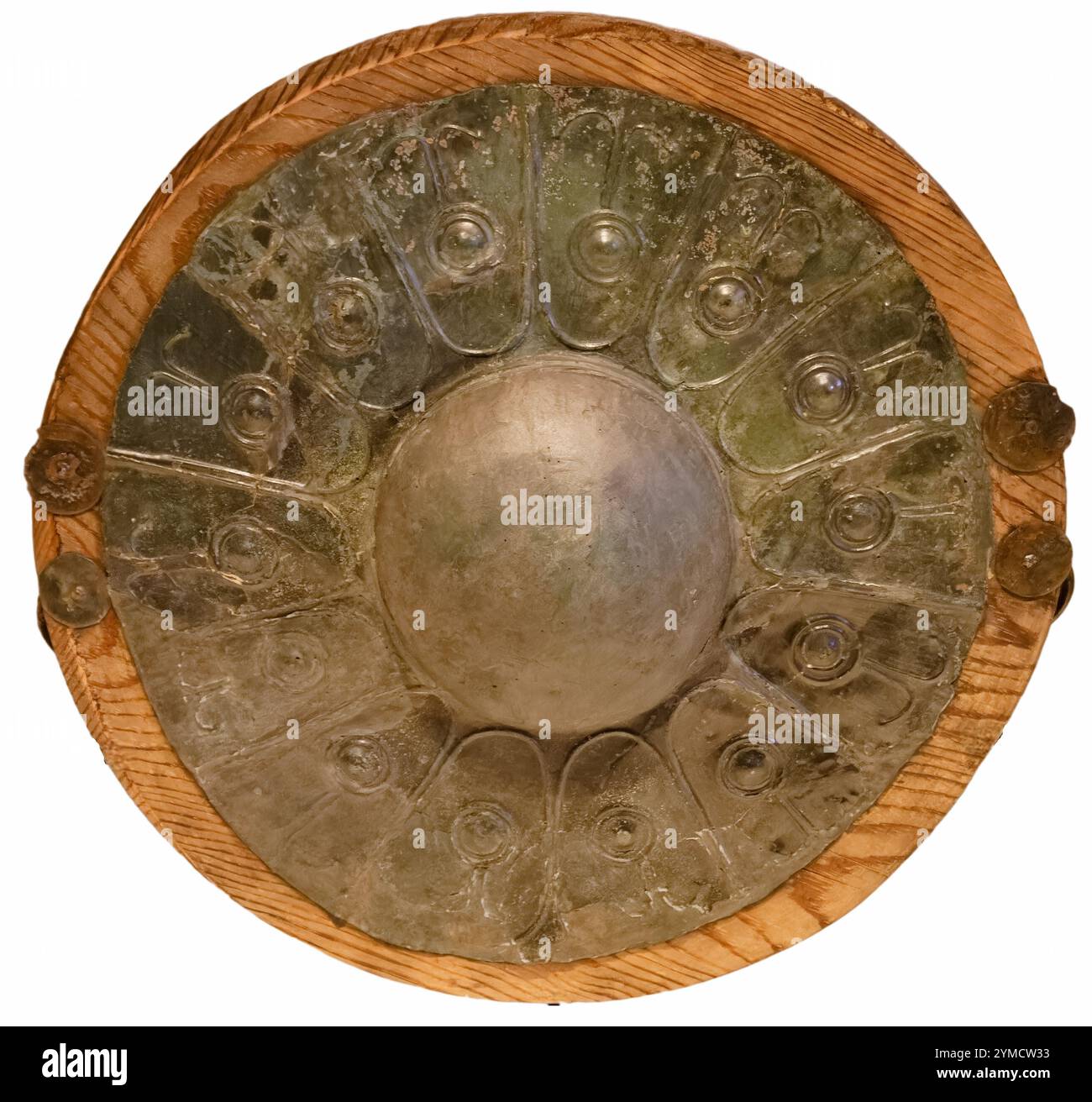 antique roman shield from the empire era isolated on white background ...