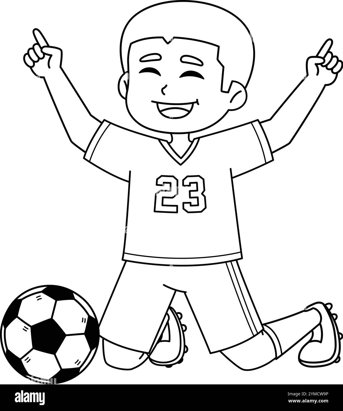 Soccer Player Boy Goal Celebration Isolated Stock Vector Image & Art ...