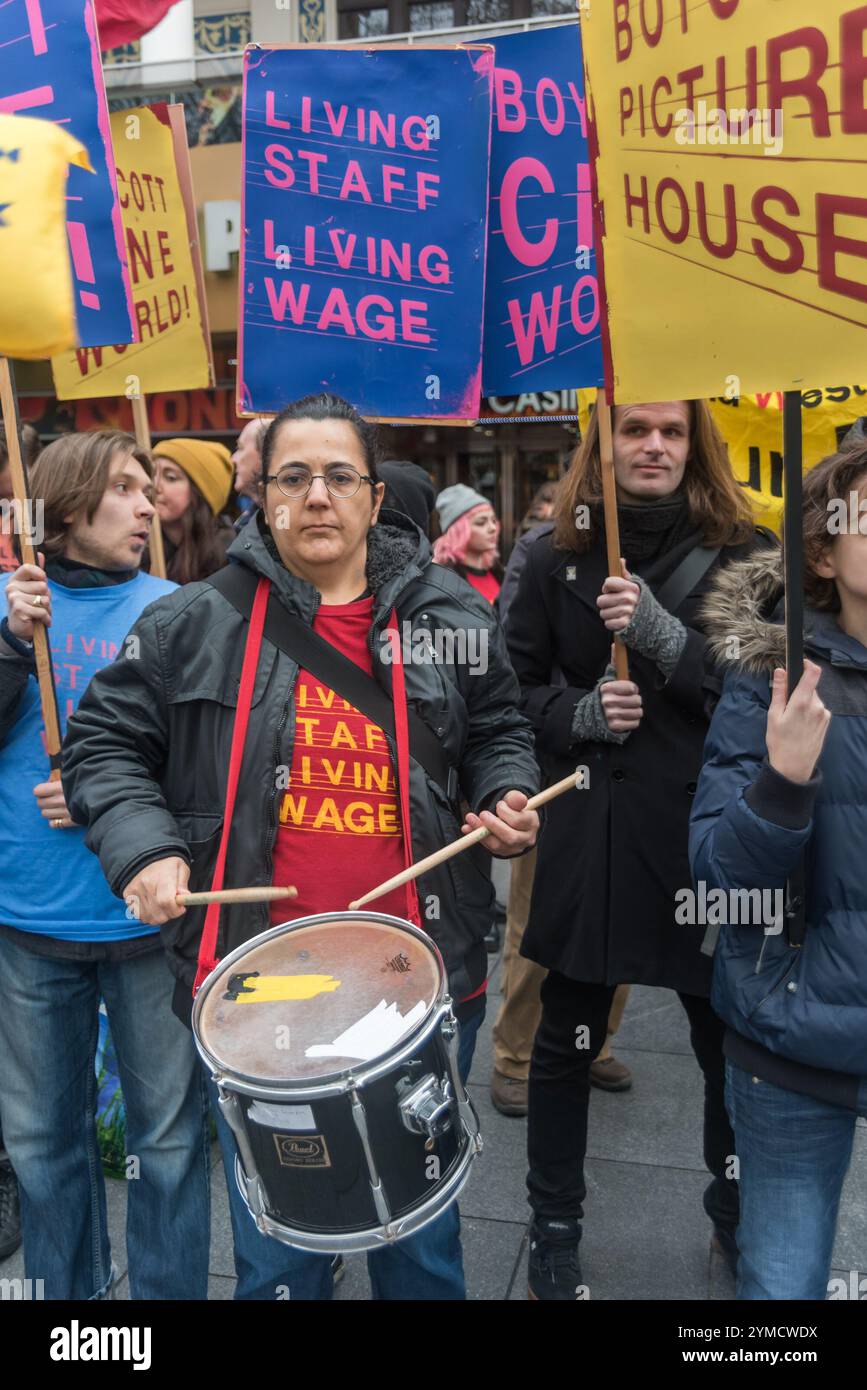 London, UK. 25th February 2017. Workers from four Picturehouse cinemas ...