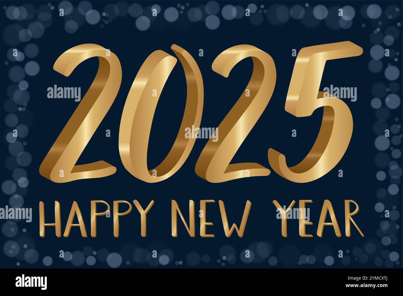 2025 3d gold numbers with highlights hi-res stock photography and images - Alamy