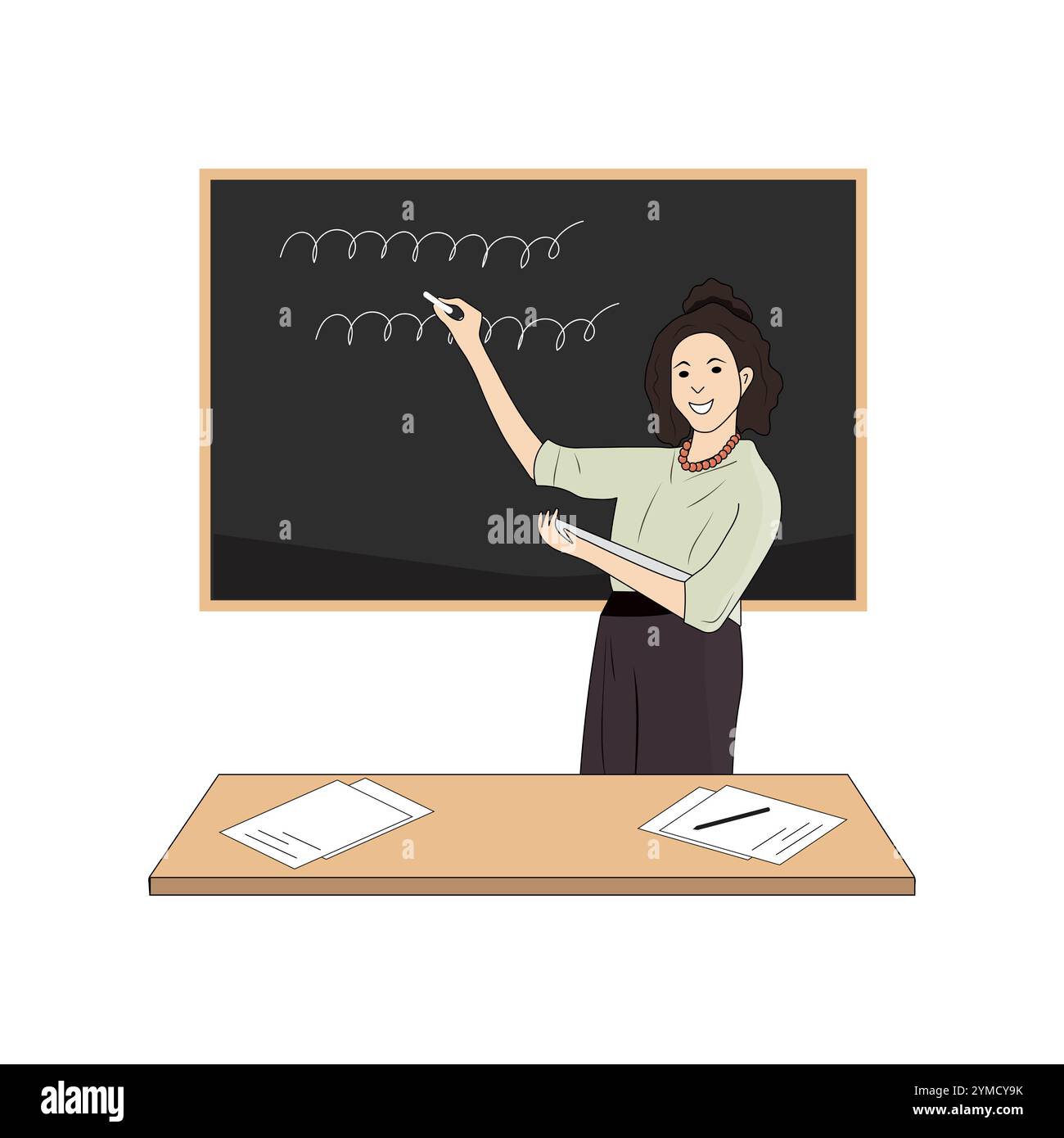 Woman university student lecture Cut Out Stock Images & Pictures - Alamy