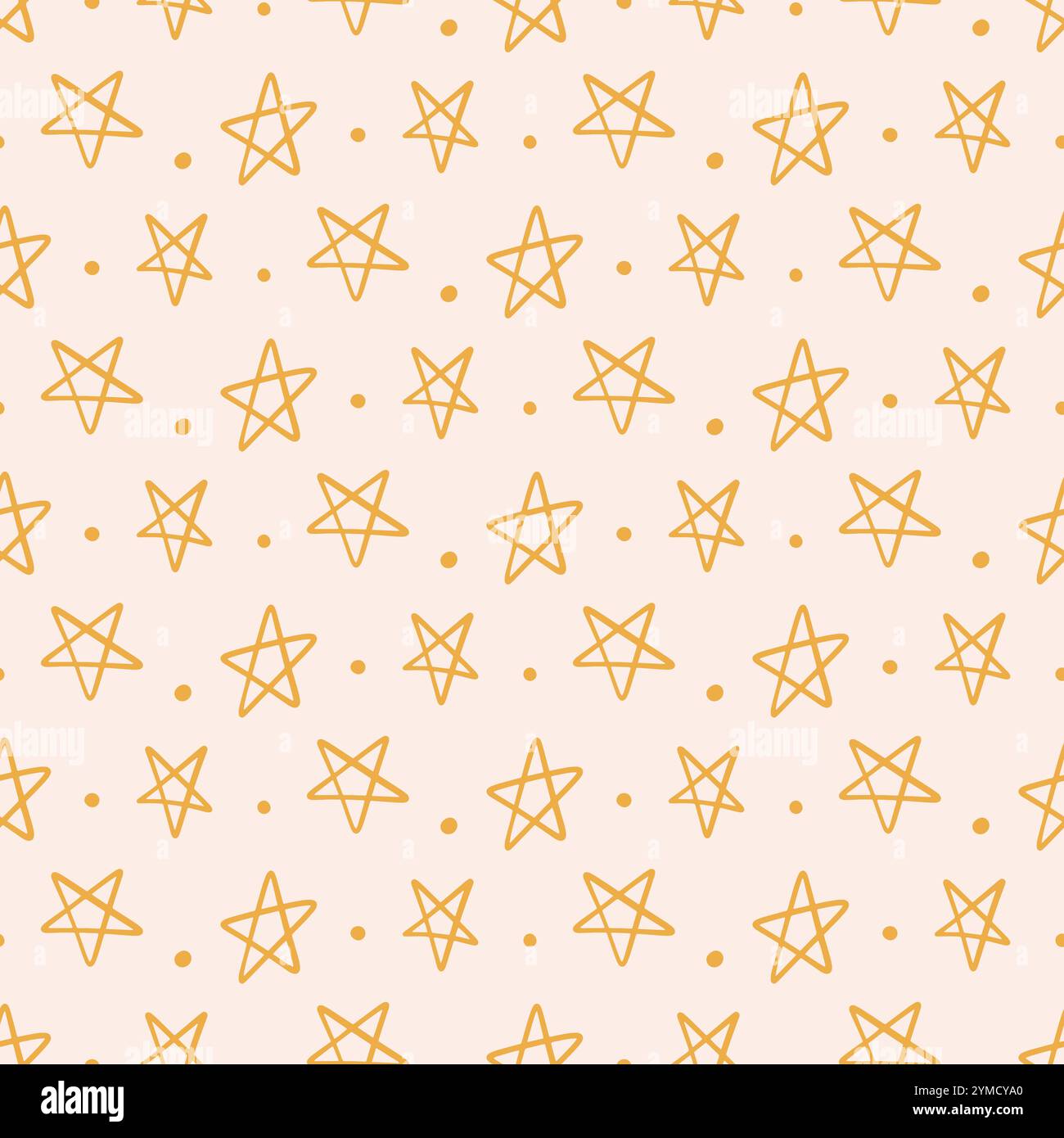 Scrapbook Stars Seamless Pattern Cute Background Stock Vector Image ...