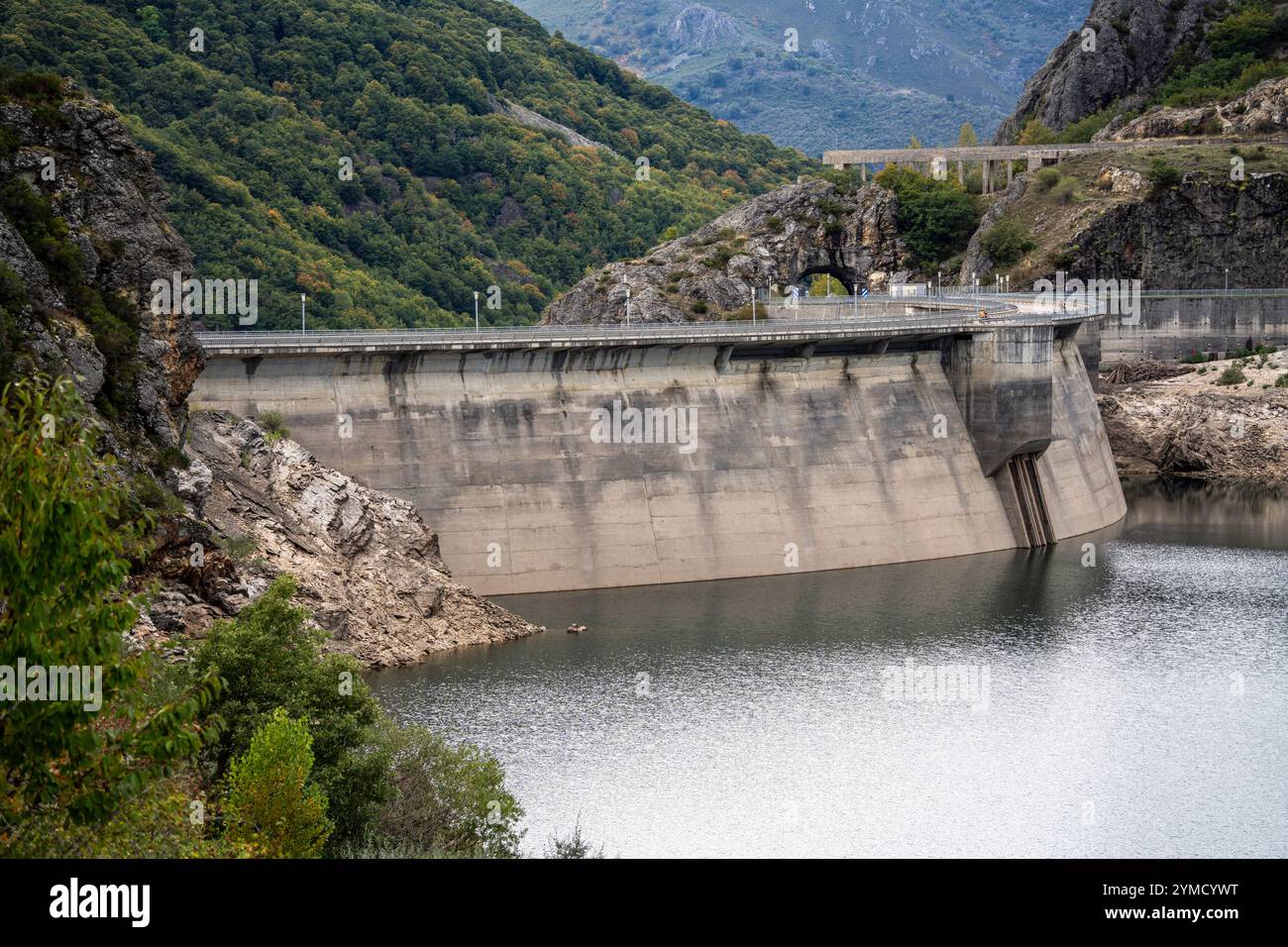 Riaño reservoir head dam, province of León, autonomous community of ...