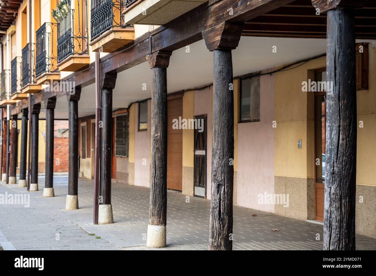 arcades of the Plaza Mayor, Mansilla de las Mulas , Autonomous ...